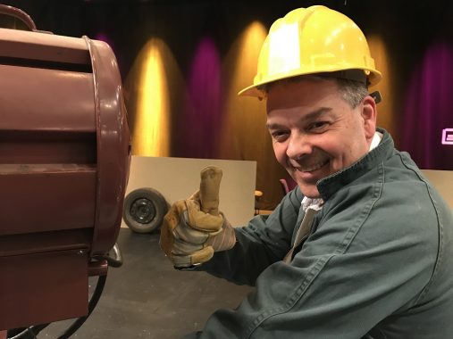 Daniel often plays characters during the live TV practices.