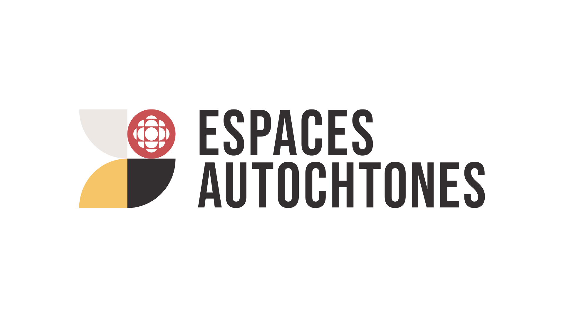 Logo sur fond vert foncé. À gauche, un motif semi-circulaire divisé en ...
