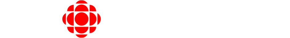 CBC/Radio-Canada Signature, White and Red, Dark Background