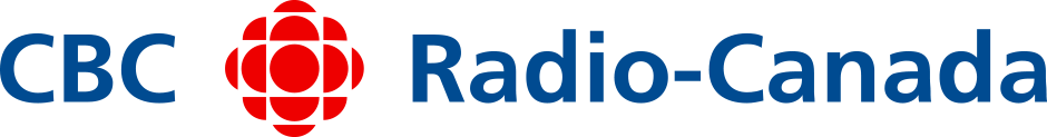 CBC/Radio-Canada Signature, Blue and Red, Light Background