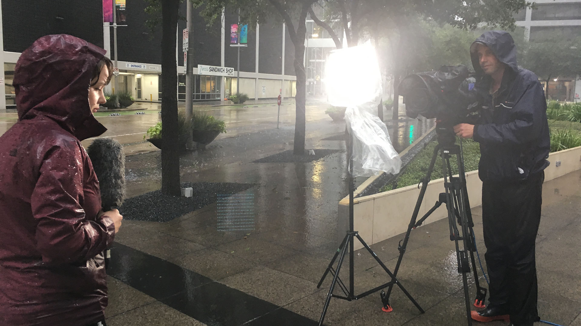 Ouragan Harvey avec Laurence Martin à Houston. Photo Christine Tremblay