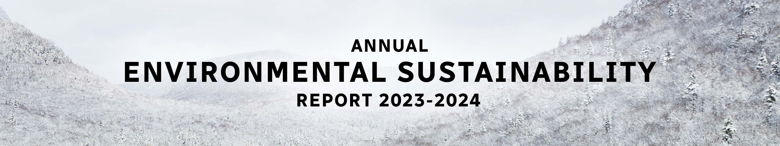 environmental sustainability report 2022-2023 written on snowcapped ...