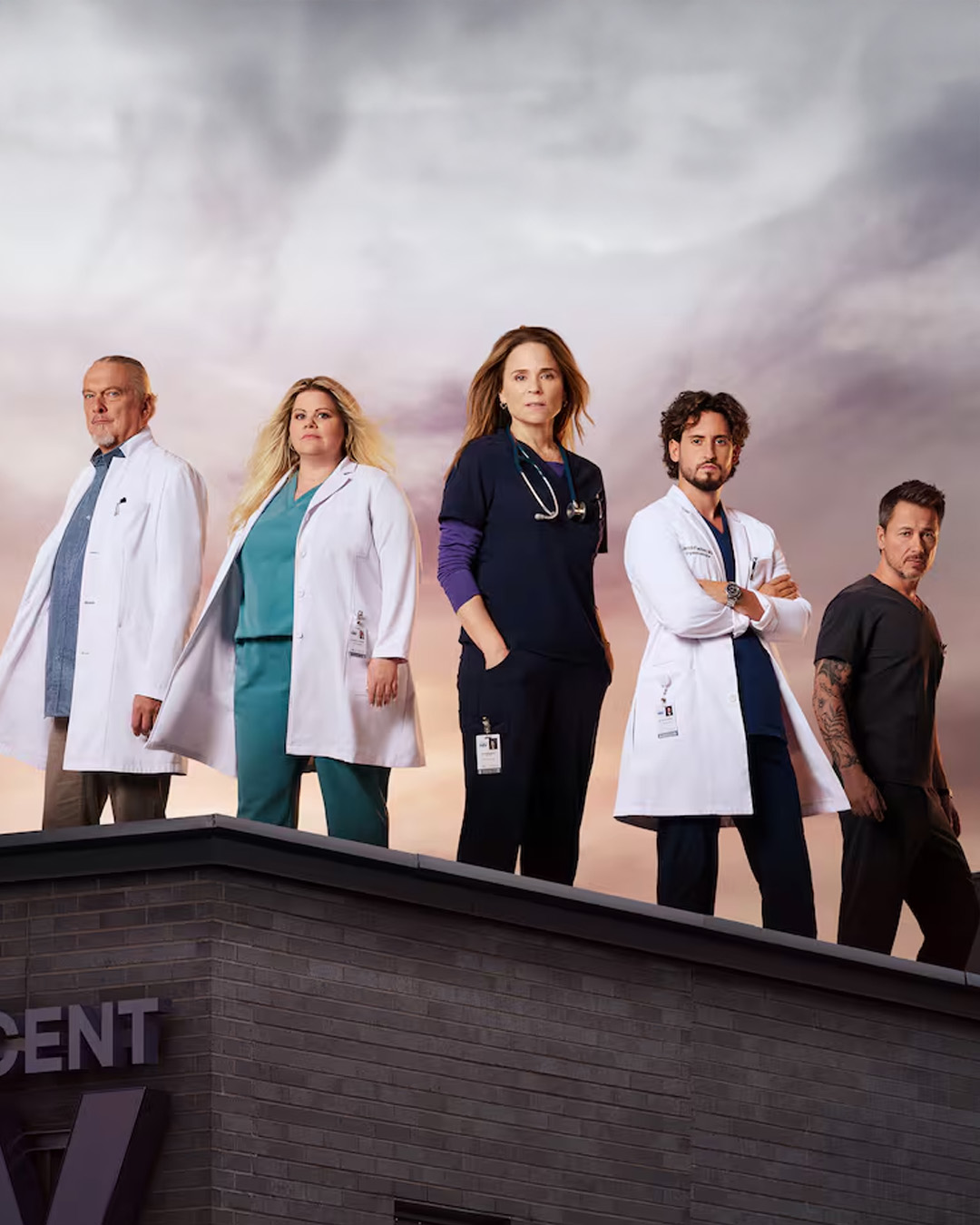 Five characters from the STAT series wearing their healthcare worker ...