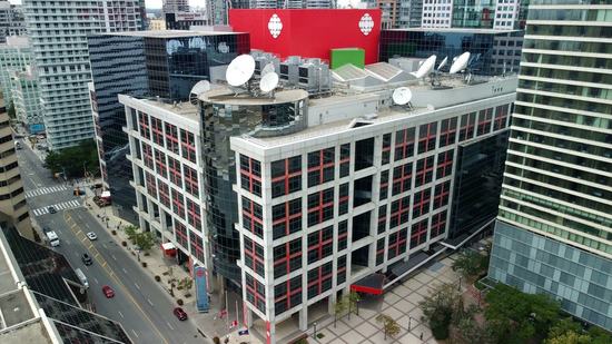 arial view of the Toronto Broadcast Centre