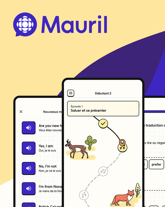 Go to page: Improve your official language skills with Mauril